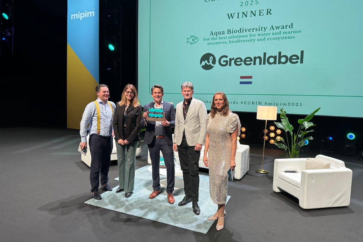 NL Greenlabel wint Aqua Biodiversity Award tijdens MIPIM 2025